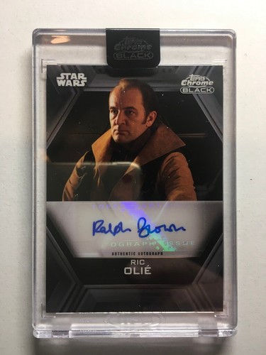 2022 Topps Star Wars Chrome Black Ralph Brown as Ric Olie Encased Auto ...