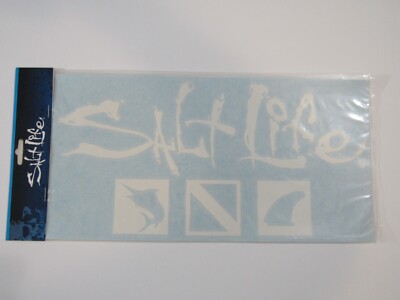 Salt Life Signature Waterman Decal Sticker Medium White 12.5" SAD965 | eBay