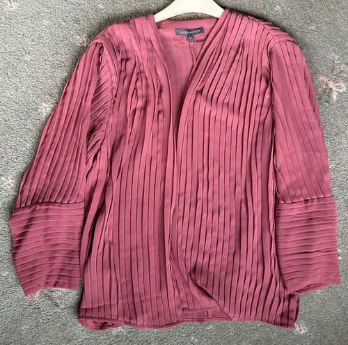 LAURA ASHLEY free fall cardigan top SIZE 18 dusky pink | eBay