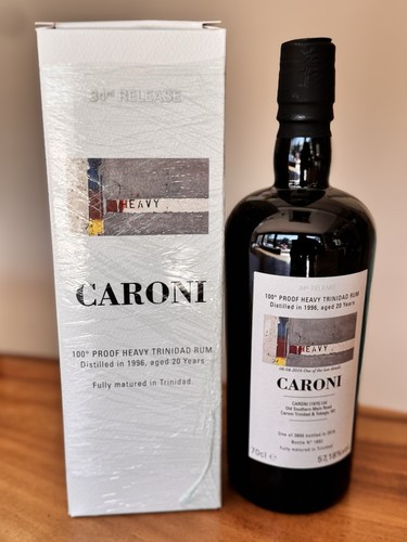 Caroni Heavy 1996/2016 20 Y. O.100 ° Proof Heavy Trinidad Rum 34RD ...