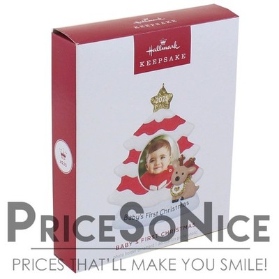 Hallmark 2025 Baby's First Christmas Red and White Tree Photo Frame ...