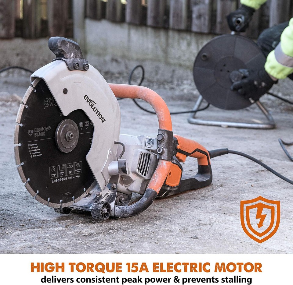 Evolution Power Tools R300DCT 12inch Concrete Saw Aka Circular Saw ...