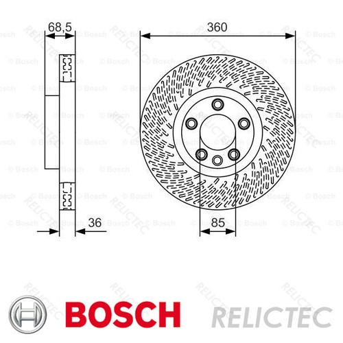 Front Left Brake Disc Porsche VW:CAYENNE,TOUAREG 95835140300 ...