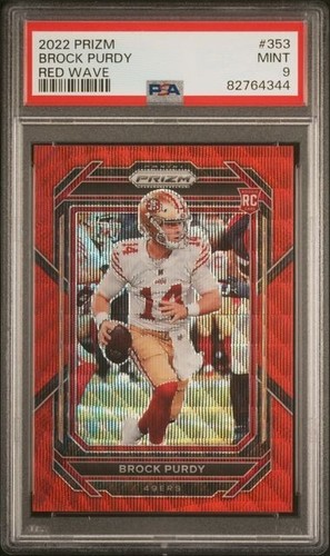 PSA 9 Brock PURDY Red Waves Prizm Rookie Card /149 Color Match 49ers ...