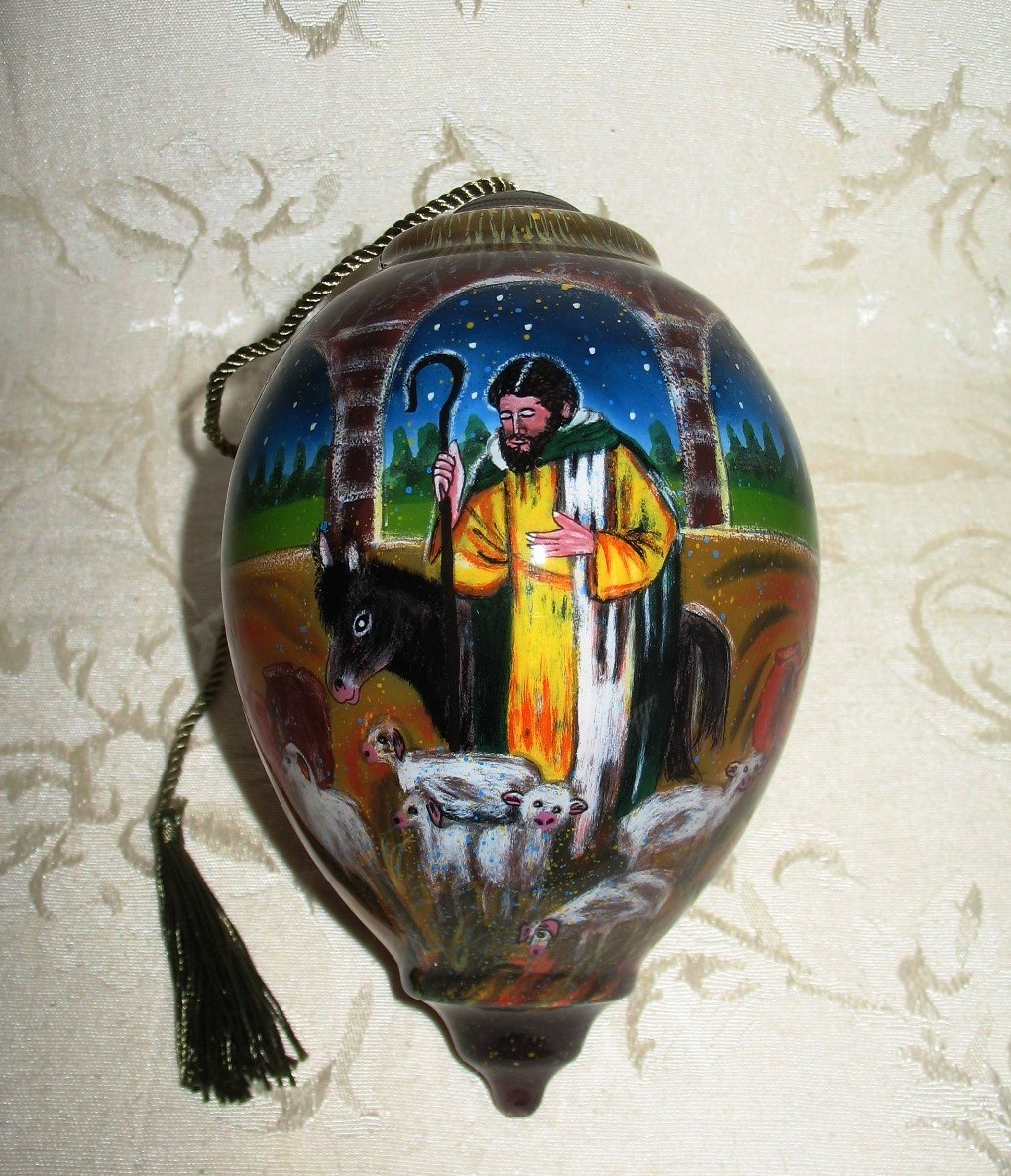 Ne' Qwa Art Christmas Set of Nativity Bulbs, 5 Hand Painted Inside of ...