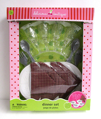 Delicious Boutique Kids 4 Place Dinner Play Set - Open Box | eBay