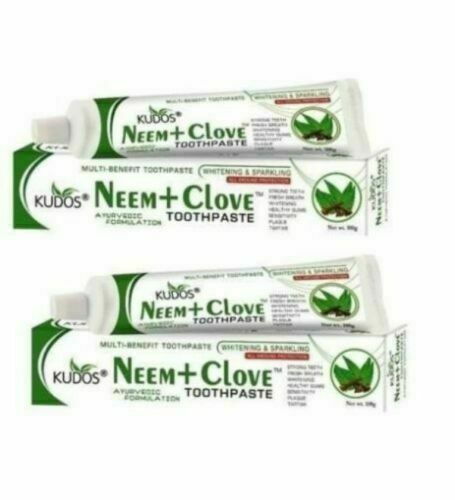 2*100 gm Kudos Ayurveda Neem+Clove Toothpaste Ayurvedic formulation ...