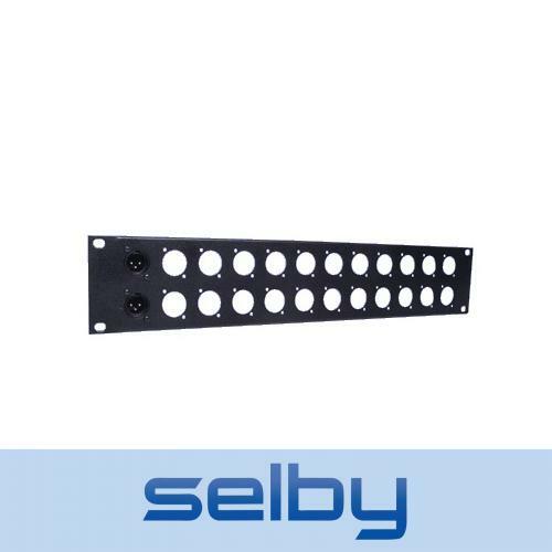 2U 2RU Mounting Panel suits 19 inch Rack DIY 24 metal XLR Holes Pro ...