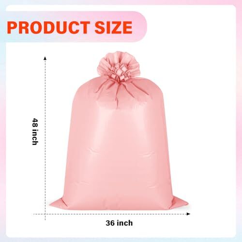 4 Pcs 48 Inch Jumbo Gift Bag Extra Large Bags with 4 Pcs Pull Flowers ...