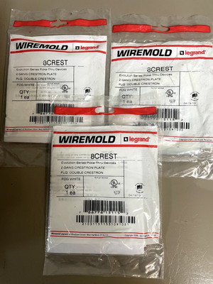 8CREST Wiremold Evolution 8AT Series Crestron Double Gang Plate (3-Pack ...