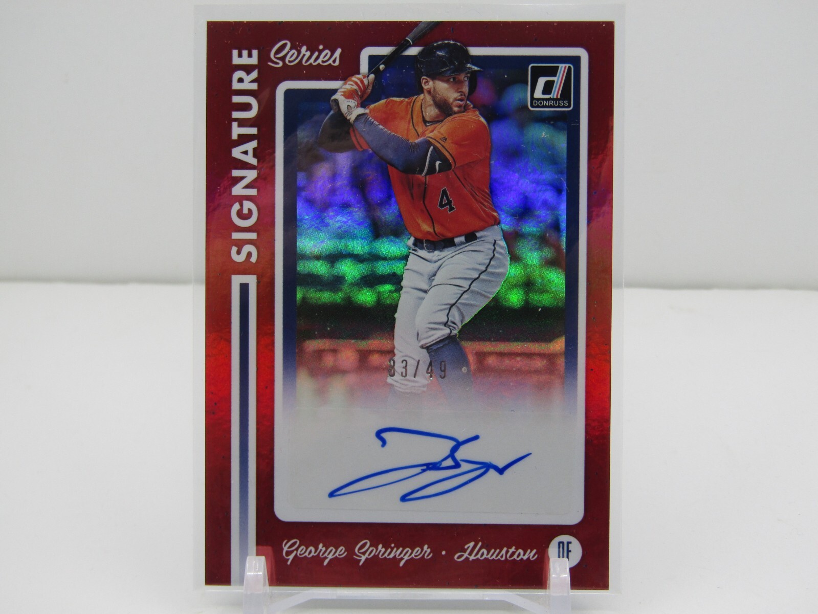 GEORGE SPRINGER 2017 DONRUSS SIGNATURE SERIES AUTOGRAPH AUTO! #33/49 ...