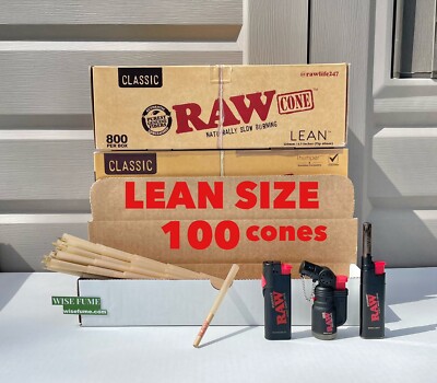 RAW Classic Lean Size Pre-Rolled Cone + Raw Torch Phoenix Extendo ...