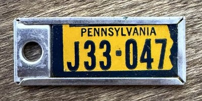 Vintage Disabled American Veterans Mini License Plate Key Chain Tag Fob ...