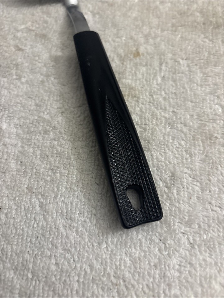 Vintage Ekco Short Keyhole Slotted Spatula Turner 9.5" Chromium Black ...