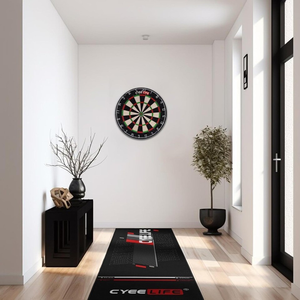 Darts Mat Carpet Non Slip Mats Dart Tips Protection Black 295X61cm ...