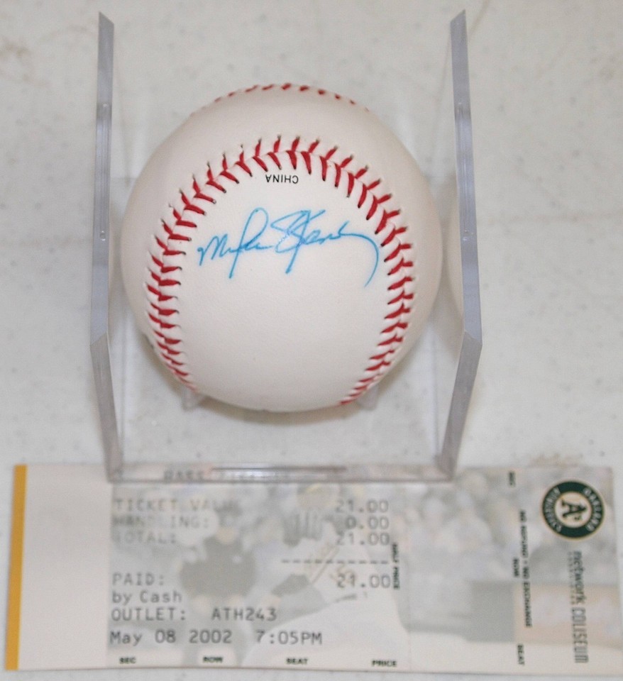 10 Vtg MLB AUTOGRAPHED BASEBALLS Balls LOT Mark Mulder, Mike Stanley ...