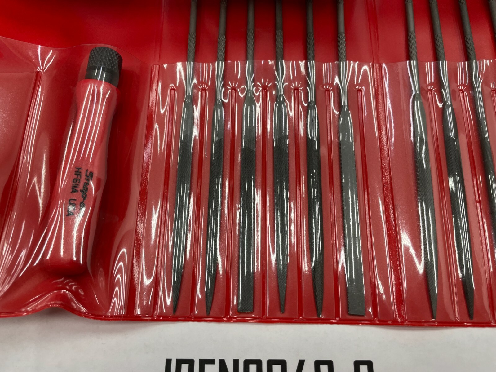 Snap-on Tools NEW 12 Piece Swiss Pattern Miniature File Set w/ Handle ...