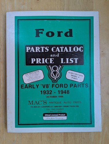 FORD PARTS CATALOG and PRICE LIST - Early V8 Ford Parts 1932 - 1948 ...