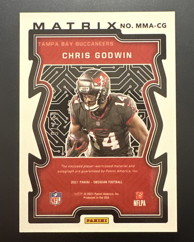 2021 Obsidian Matrix Material Electric Etch Orange 16/75 Chris Godwin ...