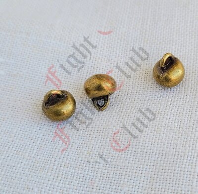 Ball 10mm buttons (Antique finish) x 3 - medieval button accessory ...