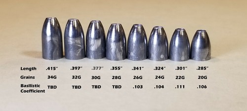 AVS Air Gun Slugs / Pellets 22 Cal (.217 Diameter) Cup Base 20 - 34 gr ...