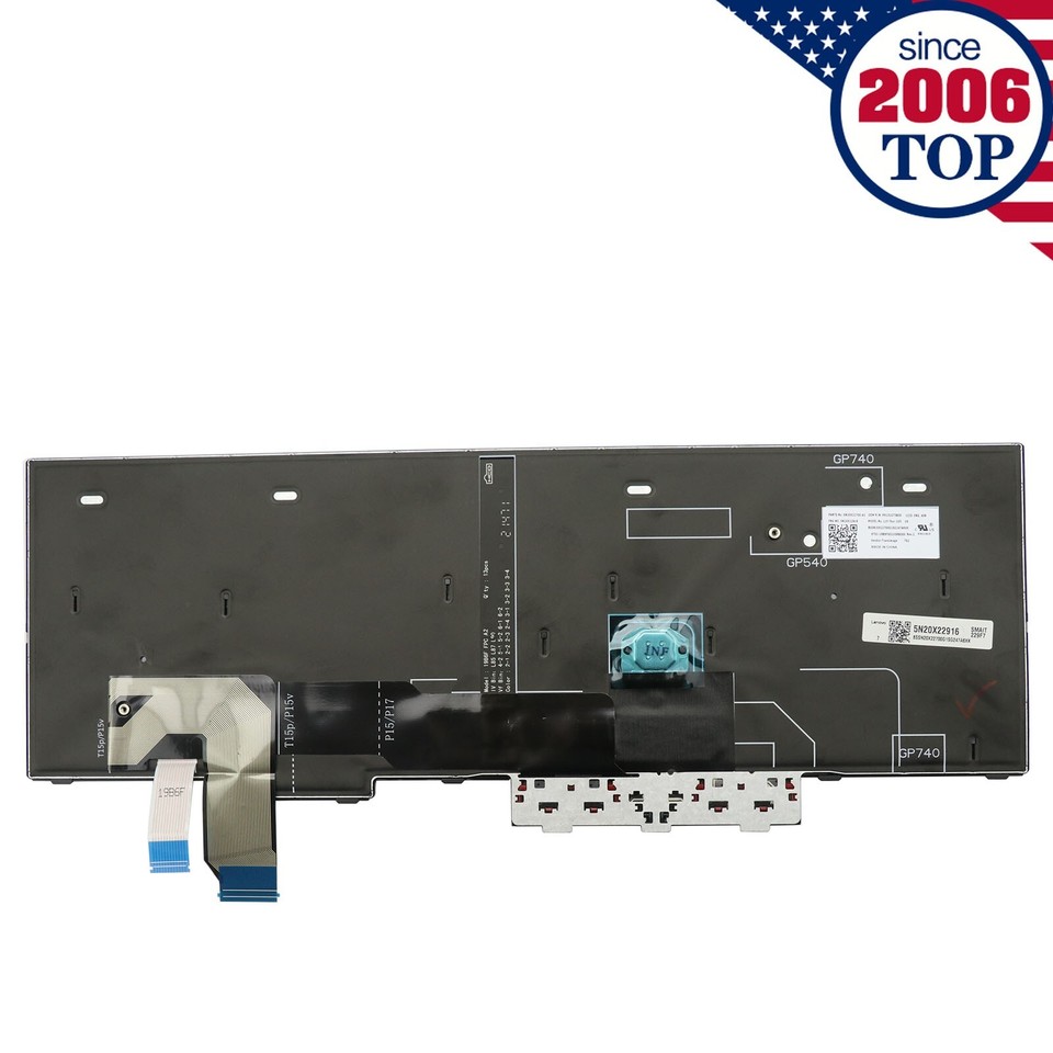 Genuine US Backlit keyboard for Lenovo Thinkpad P15v Gen1 Gen2 T15p ...