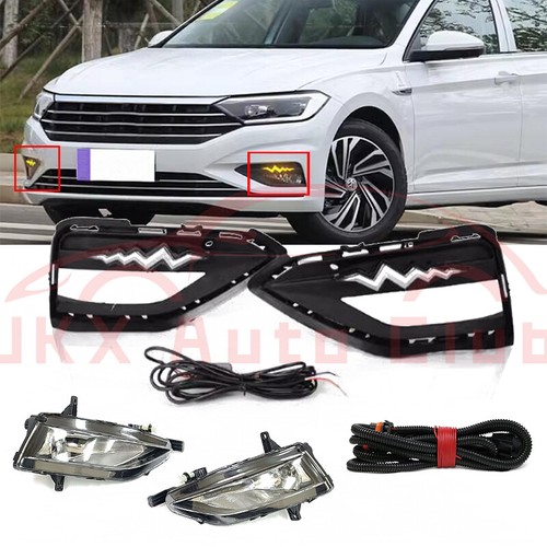 DRL Daytime Running Driving Fog Lights Dynamic Flashing z Fit For VW ...