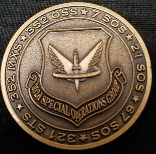 USAF AFSOC 352D Special Operations Group Challenge Coin 352D SOG SOCEUR ...