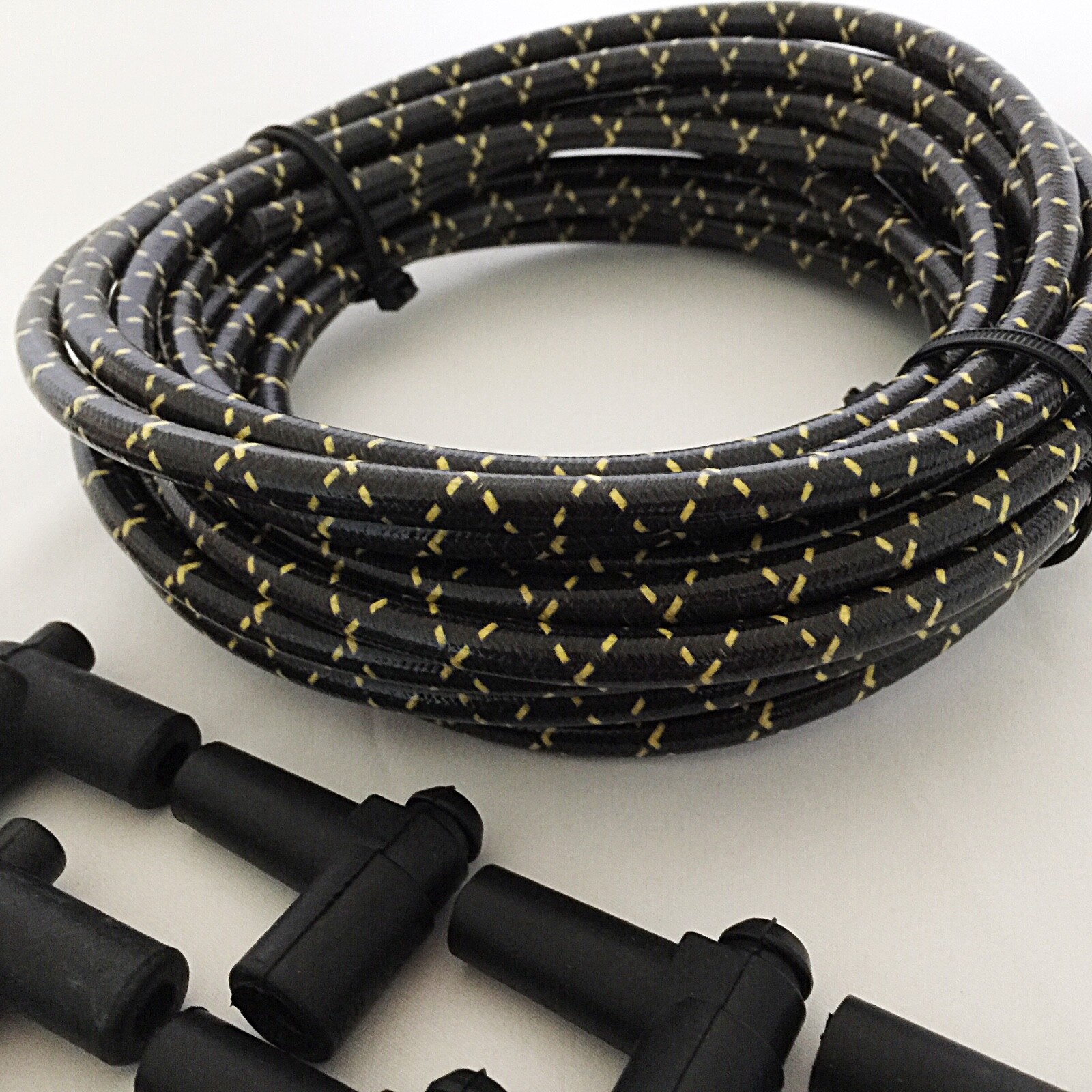 Cloth Covered Spark Plug Wire Kit for ELECTRONIC IGNITION SYSTEMS ...