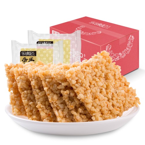 Rice Crust Biscuits Snacks Chinese Cookies Food 安徽特产糯米饼干零食食品 乐锦记香米锅巴礼包 ...