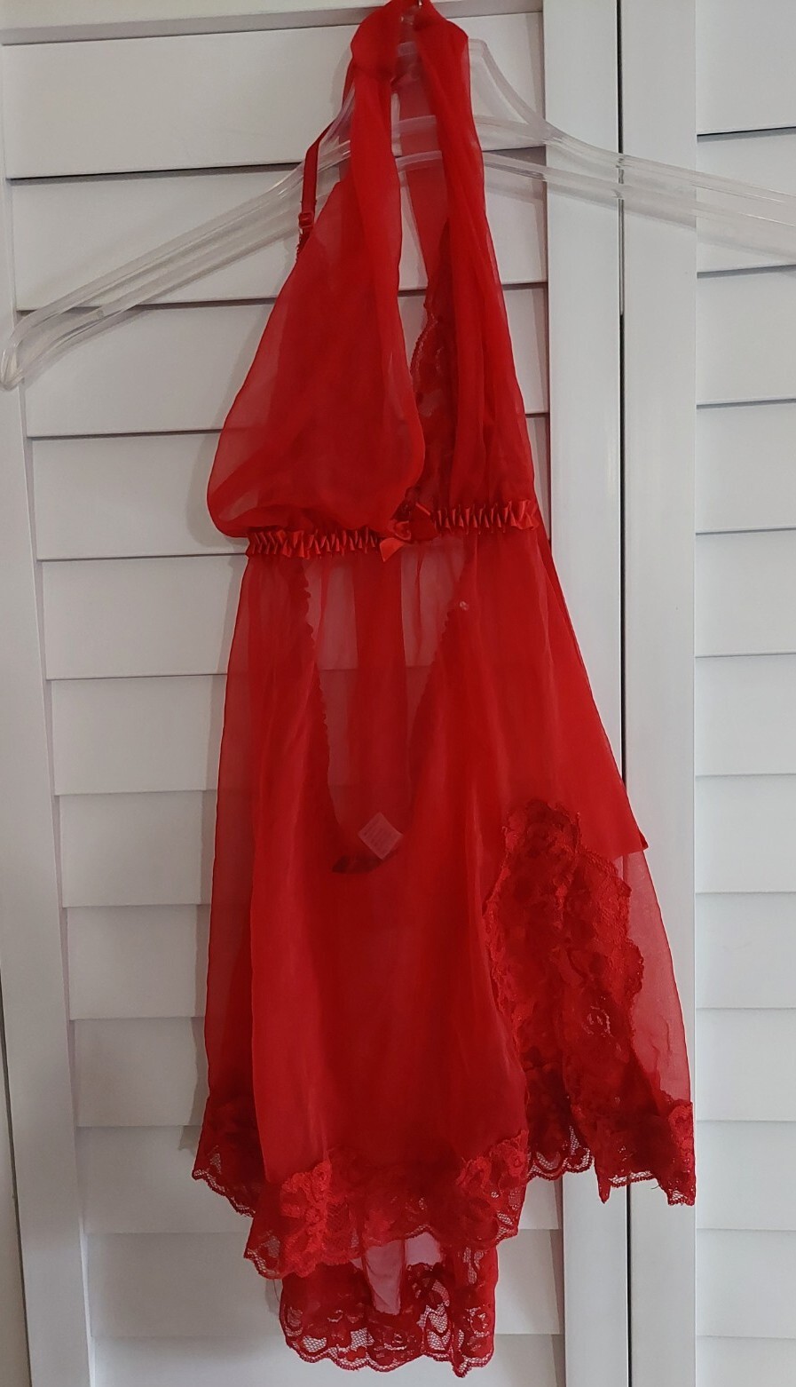 Frederick's of Hollywood Red Lacy Lingerie Nightie Si… - Gem