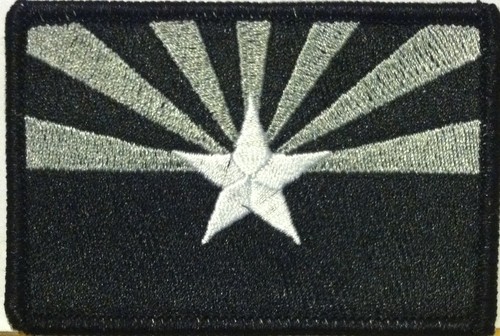 ARIZONA STATE Flag Tactical Morale Patch W/ Hook Adhesive Black & Gray ...