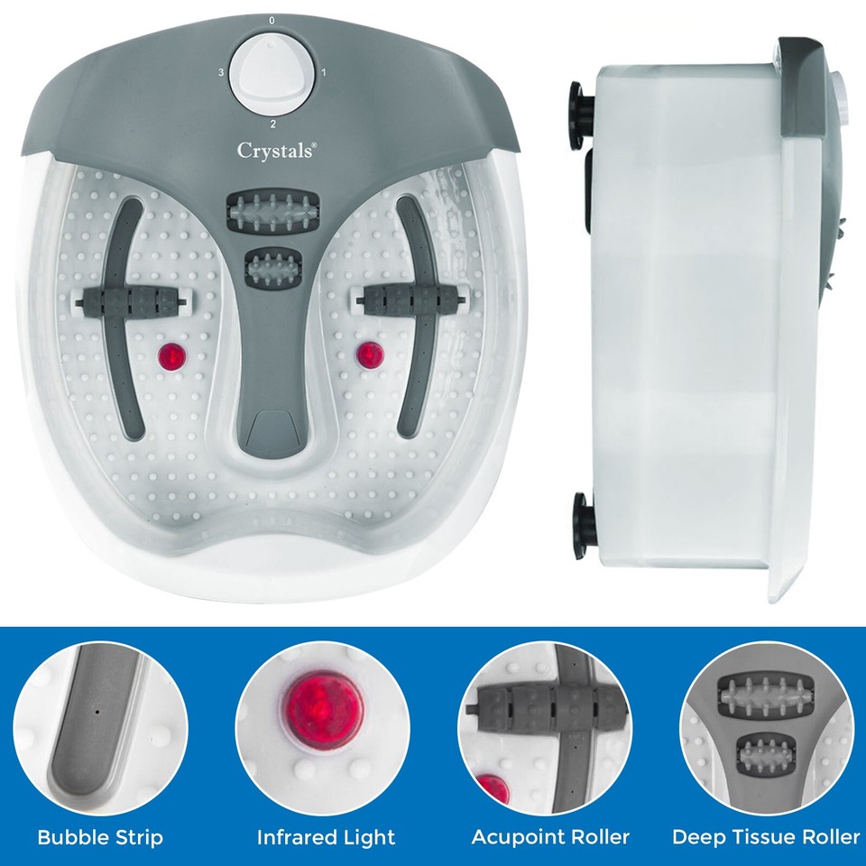 Electric Vibrating Wet Bath Foot Spa Infrared Massager Pedicure Footspa ...