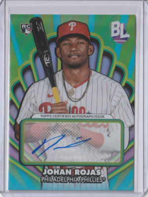 2024 Topps Big League Johan Rojas Opening Act Autograph RC Phillies # ...