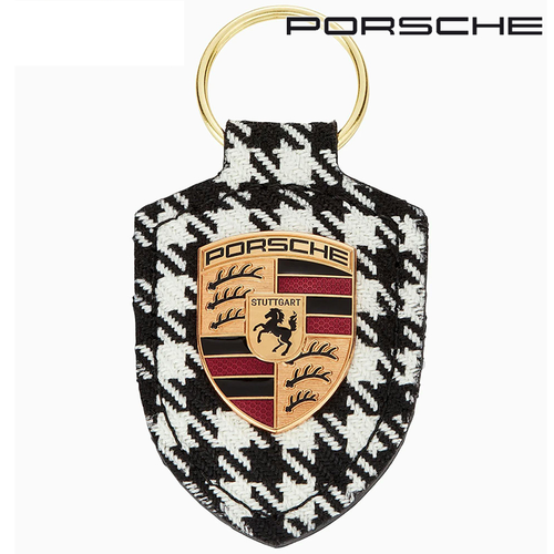 Porsche Crest key chain Pepita Pattern key holder | eBay