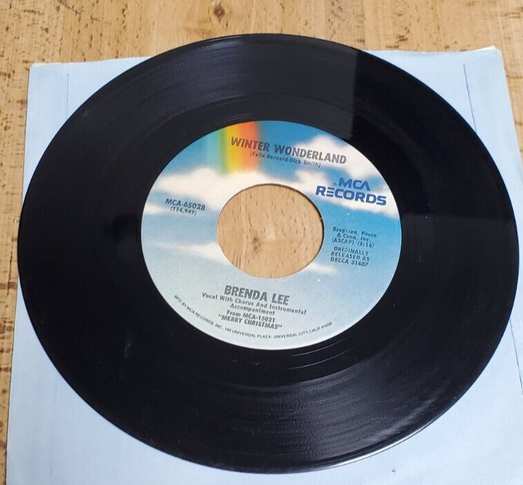 BRENDA LEE-DECCA 31687-WINTER WONDERLAND-JINGLE BELL ROCK-45RPM Jukebox ...