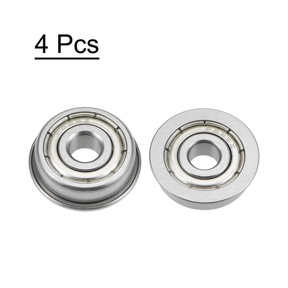F625ZZ Flanged Ball Bearing 5x16x5mm Shielded Chrome Steel Flange ...