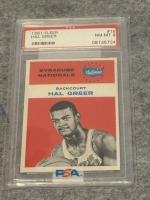 1961 Fleer Basketball #16 Hal Greer HOF RC PSA 8 | eBay