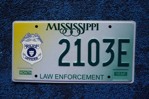 Mississippi POLICE OFFICER License Plate - LAW ENFORCEMENT | eBay