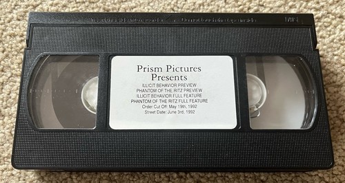ILLICIT BEHAVIOR - VHS 1992 Prism - Full Length Promo SCREENER Erotic ...