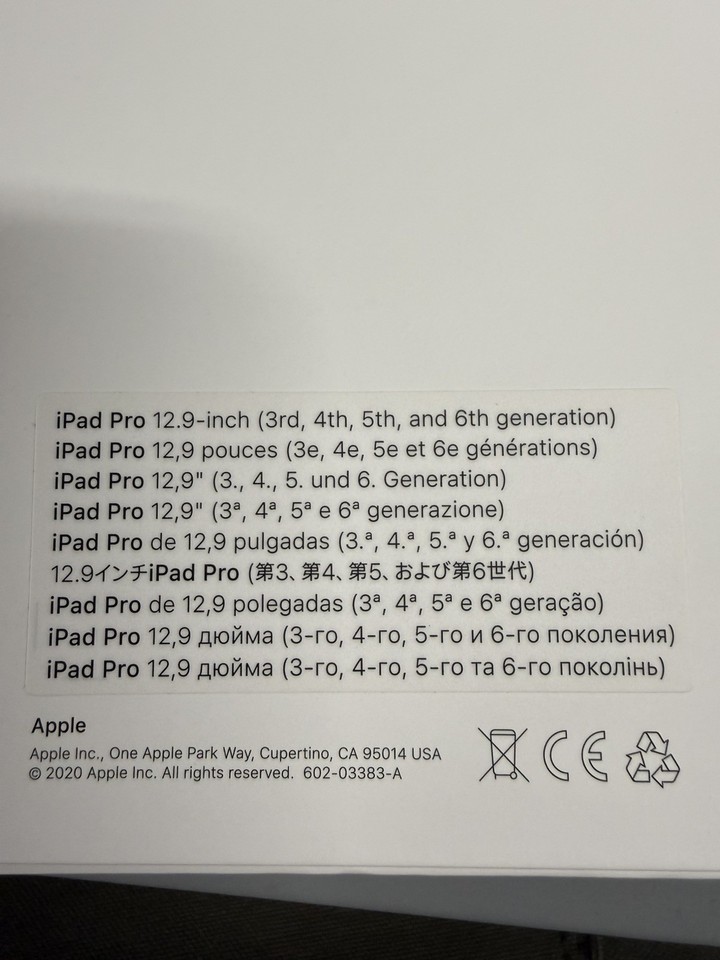 iPad Pro Smart Keyboard Folio Box Only 12.9 | eBay