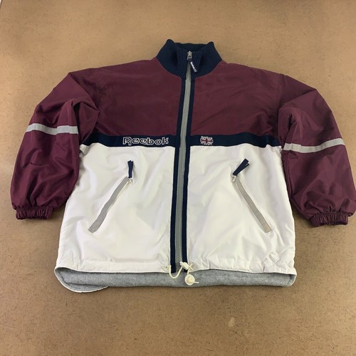 Reebok Classic Men's Size Medium Purple Blue White Colorblock Full Zip ...