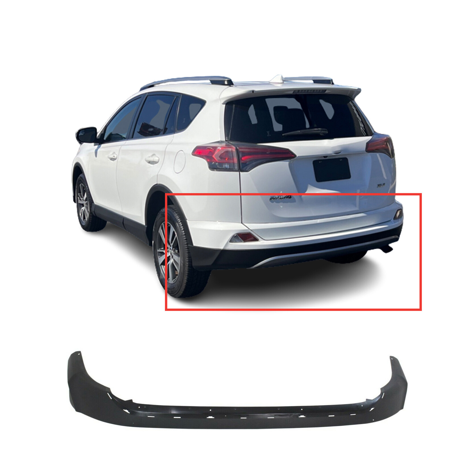 Rear Lower Bumper Cover for 2016-2018 Toyota RAV4 521690R010 TO1115106 ...