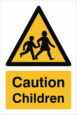 CAUTION CHILDREN - Crossing Playing Safety Warning SignA - WS506 ...
