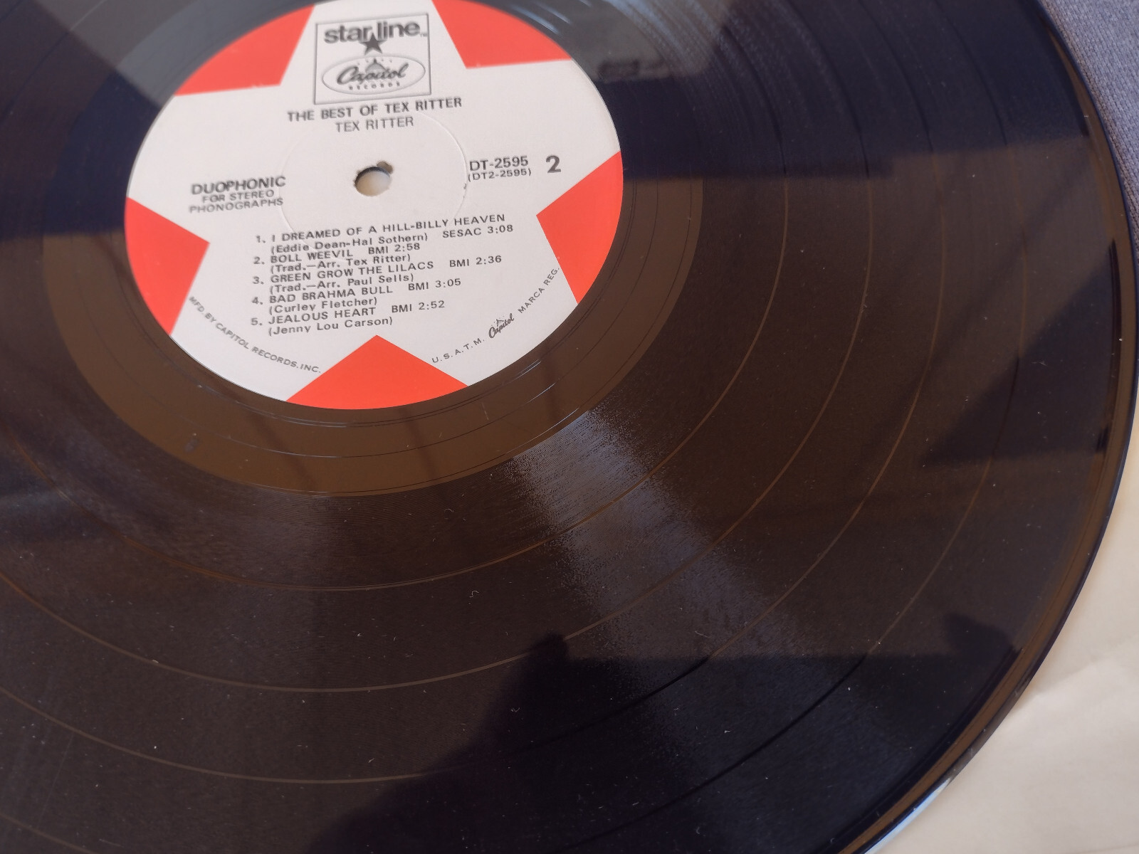 Tex Ritter - The Best Of Tex Ritter - Capitol Records - DT-2595 - LP ...