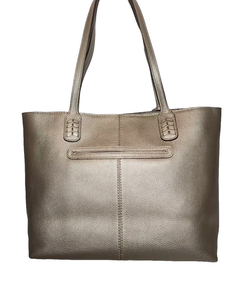 BRIGHTON PRETTY TOUGH ZINC PEARL REED TOTE CONVERTIBLE STUDDED SHOULDER ...