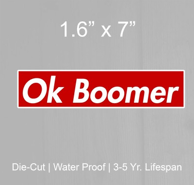 Ok Boomer Funny Meme Car Bumper Sticker Vinyl Decal Joke Prank | eBay