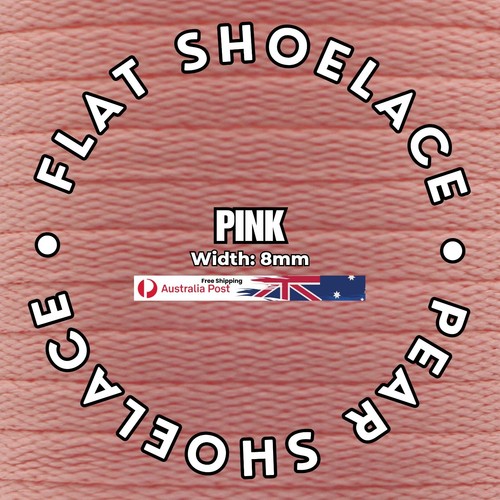 Pink Flat Shoelaces Custom Length Aglets Boots Sneakers Runners Shoes ...