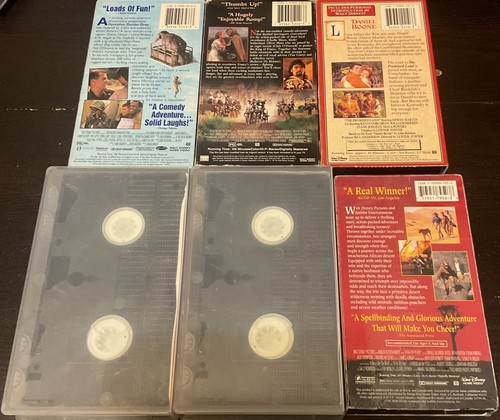Disney Live Action VHS Movies Lot of 6: Daniel Boone, Dumbo Drop ...