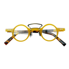 Vintage Hand Made Acetate Retro Small Round Eyeglass Frames Glasses ...